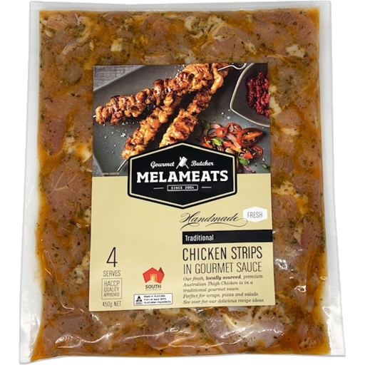 Mela Meats Chicken Marinated Strips Fresh 450g | Adelaide's Finest ...