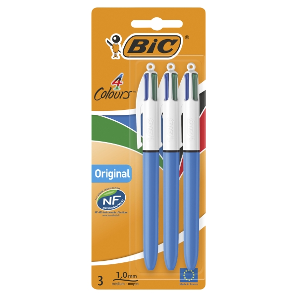BIC 4 Colours Original Ballpoint Pens 3 Pack | Adelaide's Finest ...