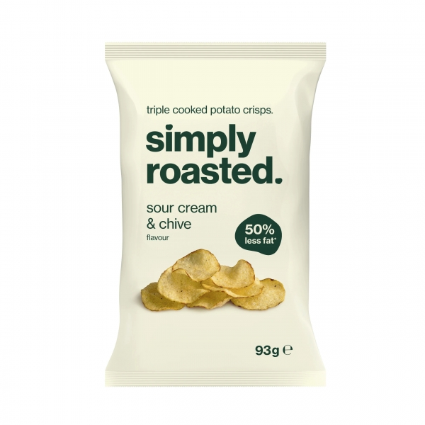 Simply Roasted Potato Chips Sour Cream & Chives 93g | Adelaide's Finest ...