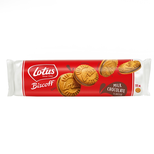 Lotus Biscoff Sandwich Biscuits Milk Chocolate 110g | Adelaide's Finest ...
