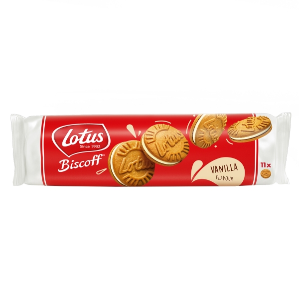 Lotus Biscoff Sandwich Biscuits Vanilla 110g | Adelaide's Finest ...