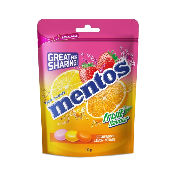 Mentos Fruit Flavour Share Bag 150g | Adelaide's Finest Supermarkets