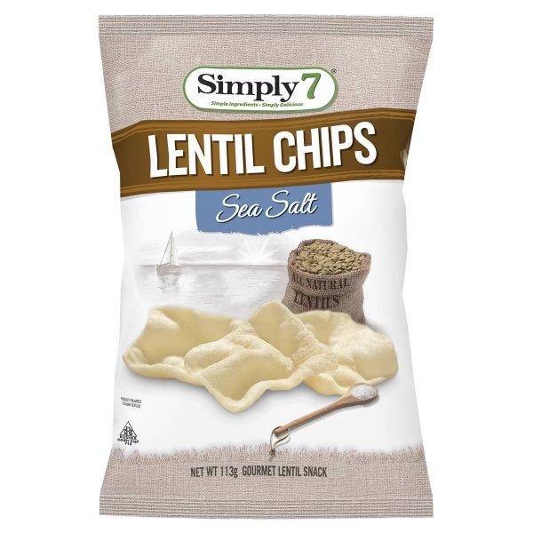 Simply 7 Chips Lentil Sea Salt 113g | Adelaide's Finest Supermarkets