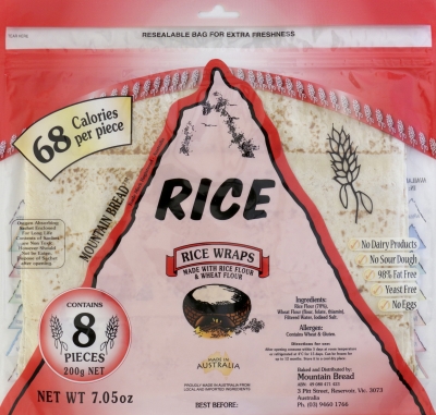 Mountain Bread Rice Wraps 8 Pack 200g | Adelaide's Finest Supermarkets