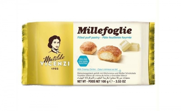 Matilde Vicenzi Millefoglie Filled Puff Pastry Milk Cream 100g ...