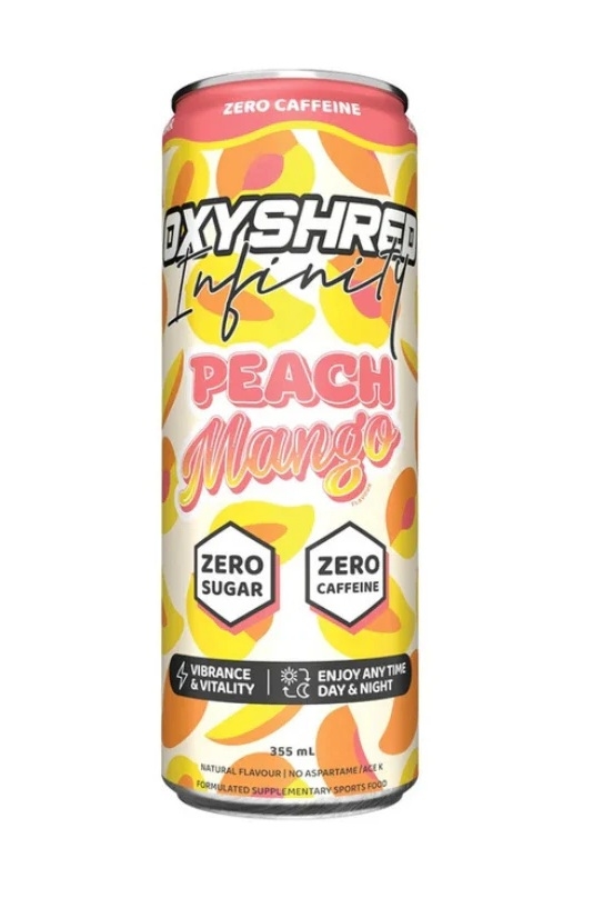 Oxyshred Infinite Energy Drink Peach Mango 355ml | Adelaide's Finest ...