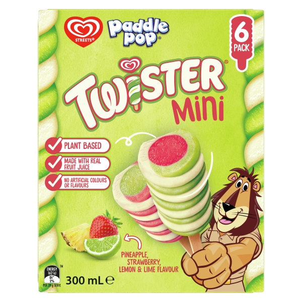 Paddle Pop Twister Mini 6 Pack 300ml | Adelaide's Finest Supermarkets