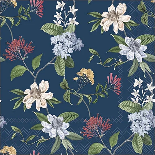 Ambiente Luncheon Napkins Floral Mix Blue 20 Pack | Adelaide's Finest ...