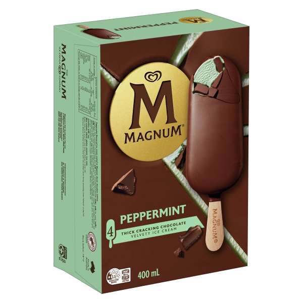 Streets Magnum Ice Cream Peppermint 4 Pack 400ml | Adelaide's Finest ...