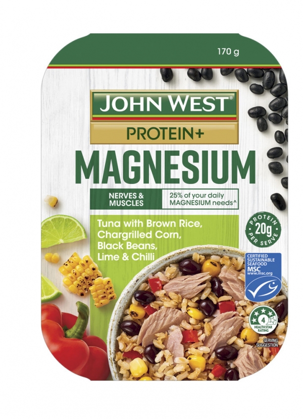 John West Tuna Protein + Magnesium Brown Rice Lime Chilli 170g ...