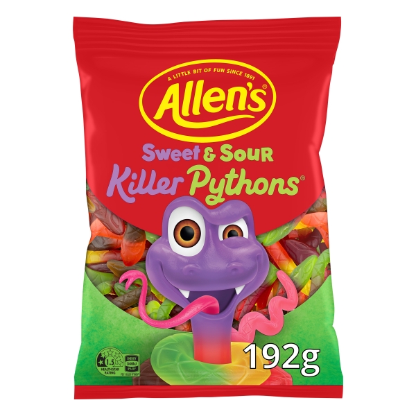 Allen's Sweet & Sour Killer Pythons 192g | Adelaide's Finest Supermarkets