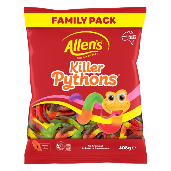 Allen's Killer Python Family Pack 408g | Adelaide's Finest Supermarkets