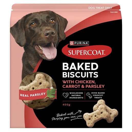 Purina Supercoat Baked Biscuits Chicken, Carrot & Parsley 400g ...