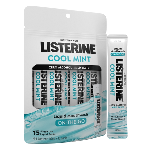 Listerine Mouthwash Sachets Zero Cool Mint 15 Pack 150ml | Adelaide's ...