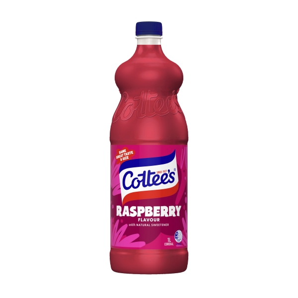 Cottee's Cordial Raspberry 1lt | Adelaide's Finest Supermarkets
