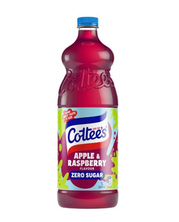 Cottee's Cordial Apple & Raspberry Zero Sugar 1Lt | Adelaide's Finest ...