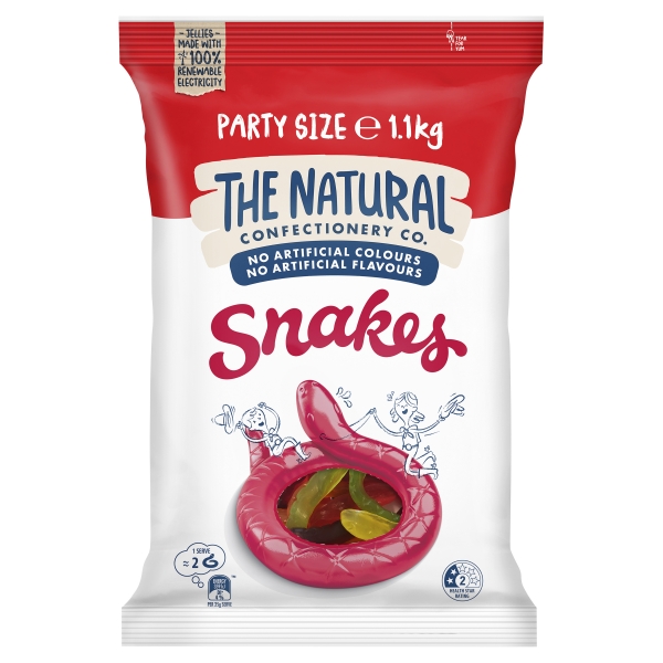 The Natural Confectionery Co Snakes 1.1kg | Adelaide's Finest Supermarkets