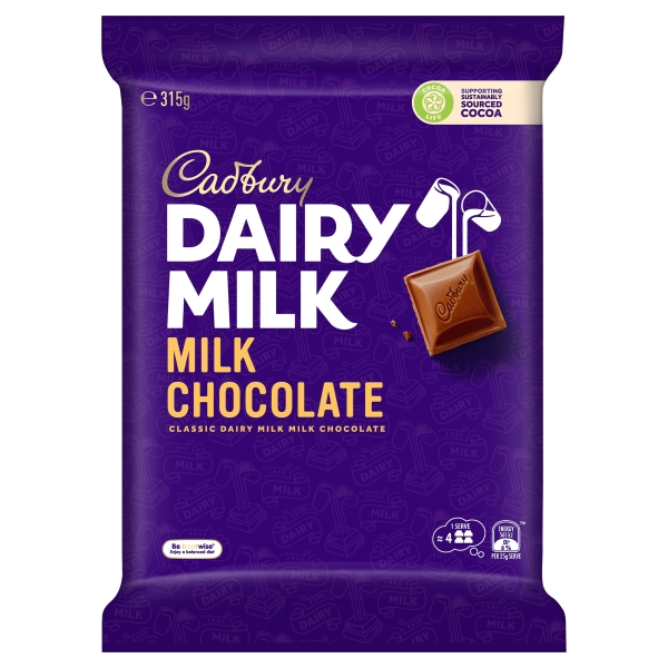 Cadbury Dairy Milk Block Milk Chocolate 315g | Adelaide's Finest ...