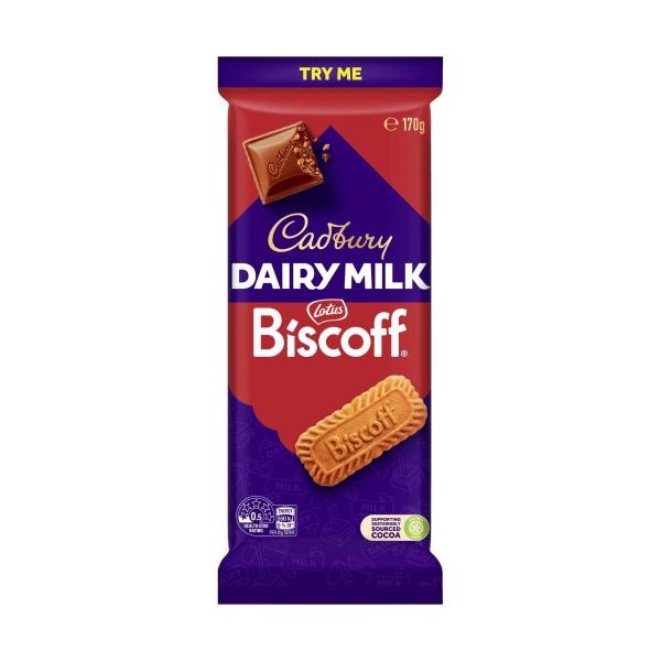 Cadbury Dairy Milk Biscoff Chocolate Block 170g | Adelaide's Finest ...