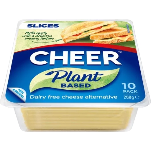 Cheer Plant Based Cheese Tasty Slices 10 Pack 200g | Adelaide's Finest ...
