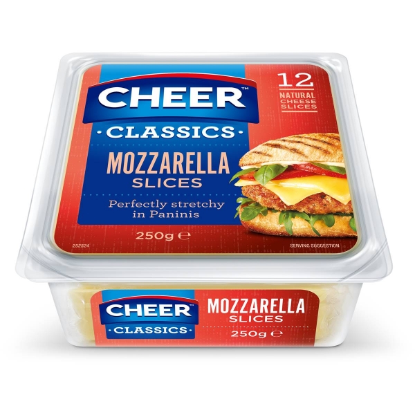 Cheer Cheese Mozzarella Slices 12 Pack 250g | Adelaide's Finest ...