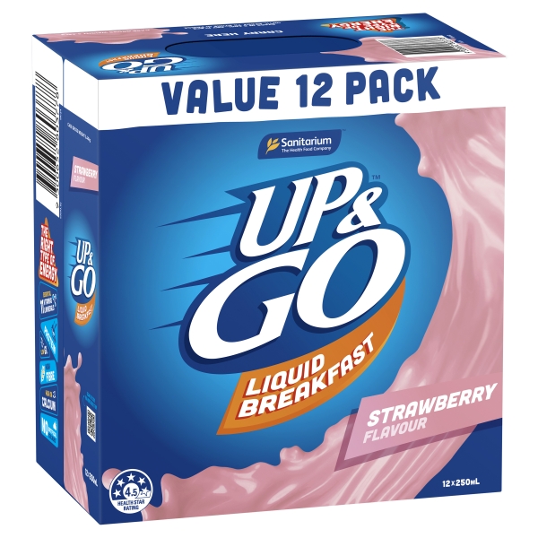 Sanitarium Up & Go Strawberry 12 x 250ml | Adelaide's Finest Supermarkets