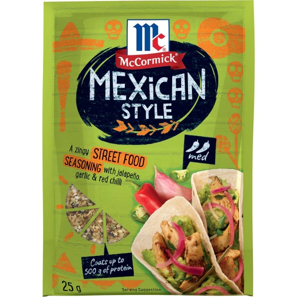 McCormick Street Food Seasoning Mexican Style 25g | Adelaide's Finest ...