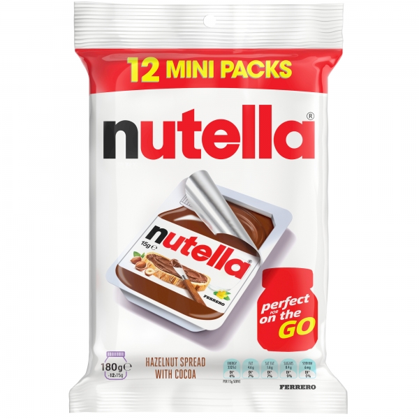 Nutella Spread Mini Packs 12 x 15g | Adelaide's Finest Supermarkets