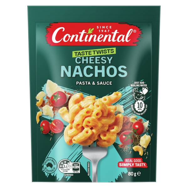 Continental Pasta & Sauce Cheesy Nachos 80g | Adelaide's Finest ...