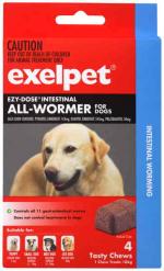 Exelpet Ezy-Dose Intestinal All-Wormer For Dogs 4 Pack | Adelaide's ...