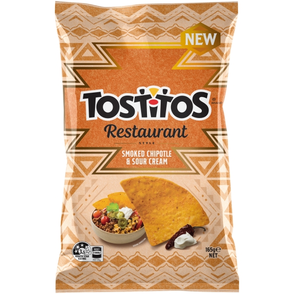 Tostitos Restaurant Style Corn Chips Smoked Chipotle and Sour Cream ...