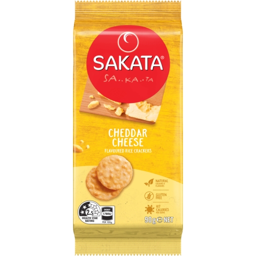Sakata Rice Crackers Cheddar Cheese 90g | Adelaide's Finest Supermarkets