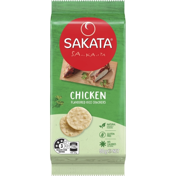 Sakata Rice Crackers Chicken 90g | Adelaide's Finest Supermarkets