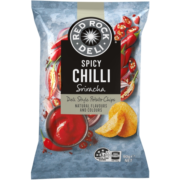 Red Rock Deli Chips Spicy Chilli Sriracha 90g | Adelaide's Finest ...