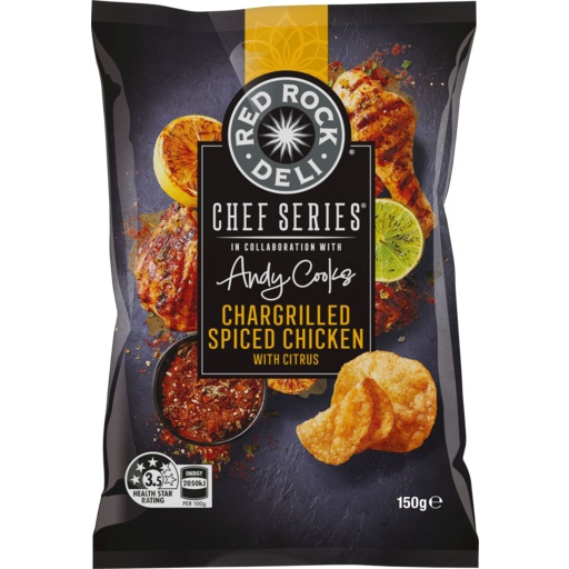 Red Rock Deli Chips Chargrilled Spiced Chicken & Citrus 150g | Adelaide ...