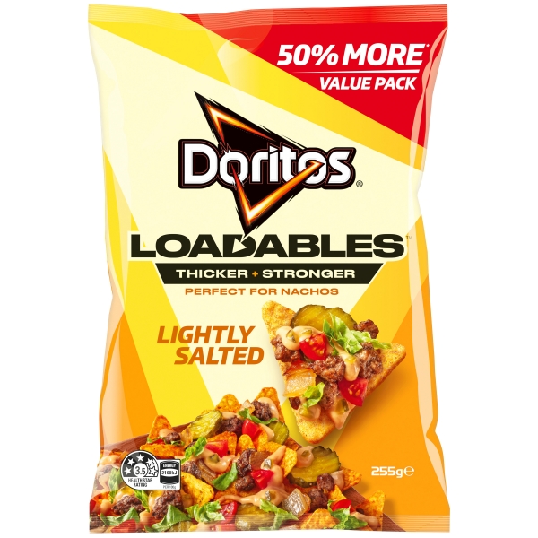 Doritos Corn Chips Loadables Lightly Salted 255g | Adelaide's Finest ...