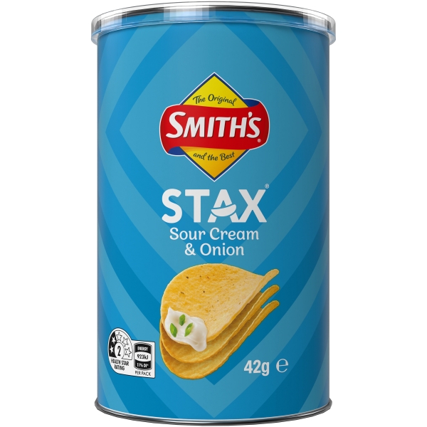 Smith's Stax Chips Sour Cream & Onion 42g | Adelaide's Finest Supermarkets