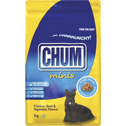 Chum Minis Chicken Beef & Vegetable Flavour 3kg | Adelaide's Finest ...