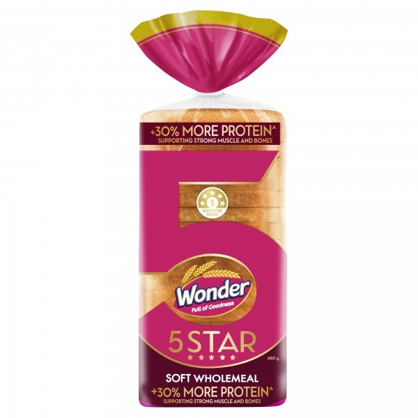 Wonder 5 Star Multigrain Sliced Bread 680g | Adelaide's Finest Supermarkets