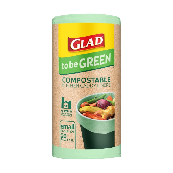 Glad Compostable Kitchen Bag Small 12lt 20 Pack | Adelaide's Finest ...