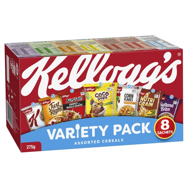 Kellogg's Cereal Variety Pack 8 Pack 275g | Adelaide's Finest Supermarkets
