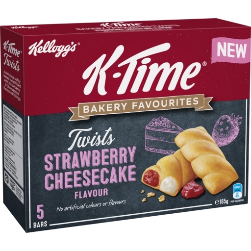 Kellogg's K-Time Twists Strawberry Cheesecake 6 Pack 165g | Adelaide's ...