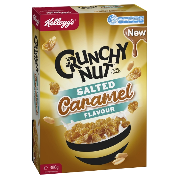 Kellogg's Crunchy Nut Corn Flakes Salted Caramel Flavour 380g ...
