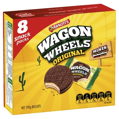 Arnott's Wagon Wheels Minis Original 8 Pack 190g | Adelaide's Finest ...