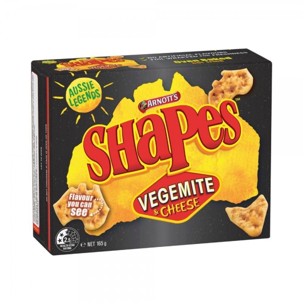 Arnott's Shapes Vegemite & Cheese 165g | Adelaide's Finest Supermarkets