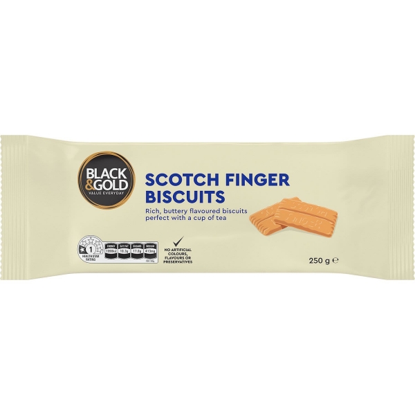 Black & Gold Biscuits Scotch Finger 250g | Adelaide's Finest Supermarkets