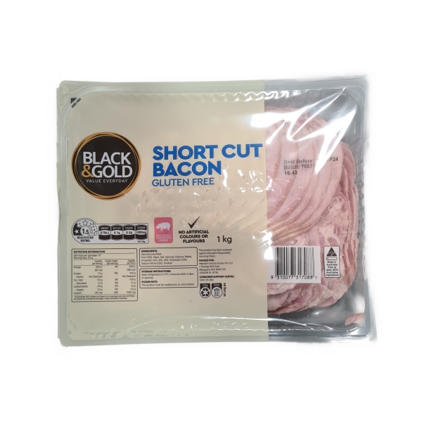 Black & Gold Bacon Shortcut 1kg | Adelaide's Finest Supermarkets