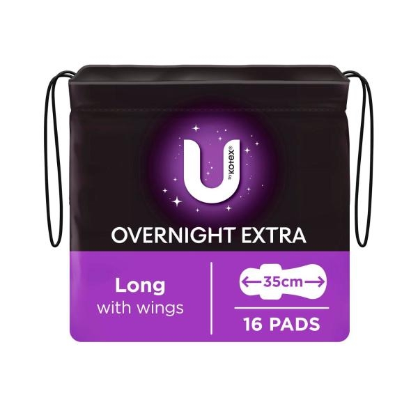 U by Kotex Pads Overnight Extra Long Wings 16 Pack | Adelaide's Finest ...