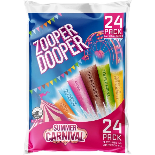 Zooper Dooper Summer Carnival Flavours 24 Pack | Adelaide's Finest ...