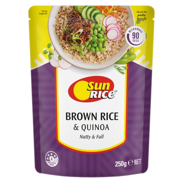 Sunrice Brown Rice With Quinoa Microwave Pouch 250g | Adelaide's Finest ...